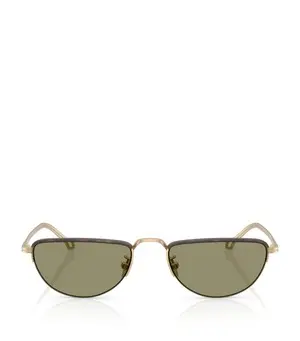 Giorgio Armani Steel Butterfly Sunglasses - Gold