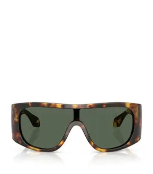 Giorgio Armani Tortoiseshell Rectangle Sunglasses - Brown