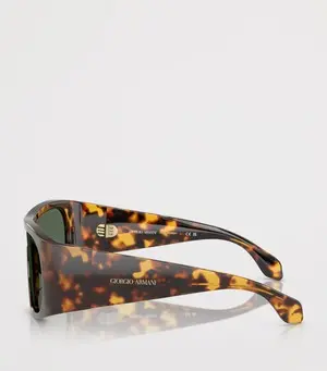 Giorgio Armani Tortoiseshell Rectangle Sunglasses