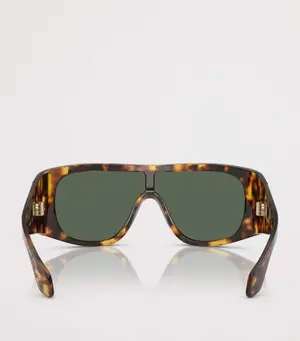 Giorgio Armani Tortoiseshell Rectangle Sunglasses