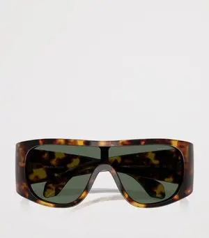 Giorgio Armani Tortoiseshell Rectangle Sunglasses