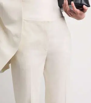 TOTEME Basketweave Wide-leg Trousers