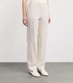 TOTEME Basketweave Wide-leg Trousers