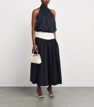 Claudie Pierlot Satin Halterneck Blouse
