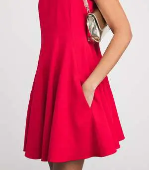 Maje Linen-blend Mini Fit-and-flare Dress