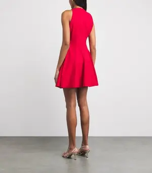 Maje Linen-blend Mini Fit-and-flare Dress