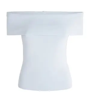 Maje Knitted Off-the-shoulder Top - Blue
