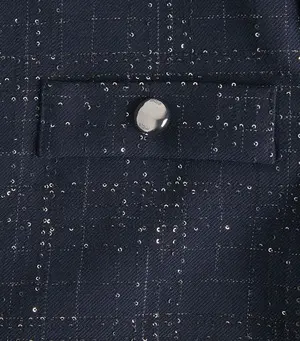 Maje Sequinned Tweed Cropped Jacket