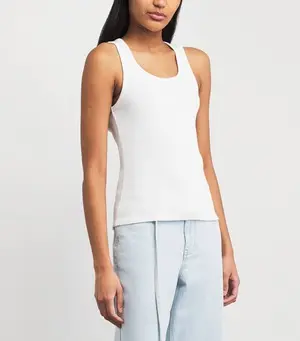 Maje Stretch-cotton Logo Tank Top - White