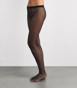 Wolford Daisy Net Tights - Black