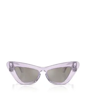 Burberry Acetate Cat-eye Sunglasses - Purple