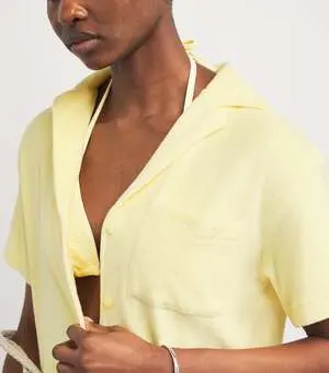 Hunza G Towelling Resort Shirt - Yellow