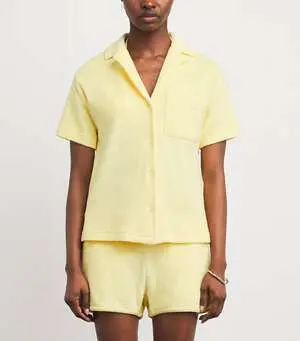 Hunza G Towelling Resort Shirt - Yellow