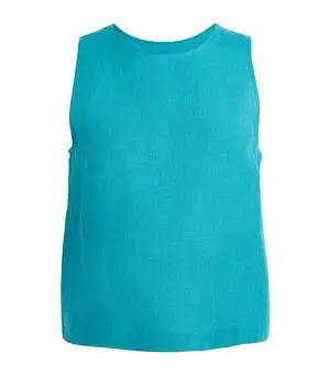 ERES Linen Ravie Sleeveless Blouse - Blue