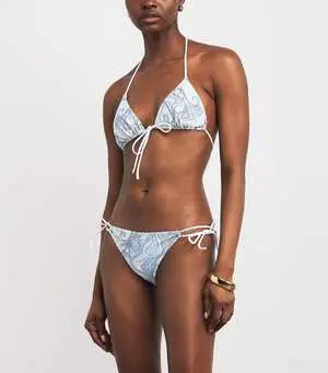 Emilio Pucci Orchidee Print Bikini Bottoms - Blue