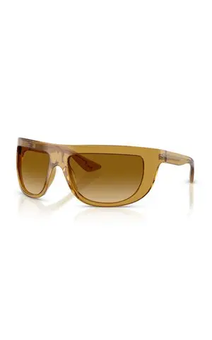 Khaite X Oliver Peoples 1974c Mask Sunglasses - Brown