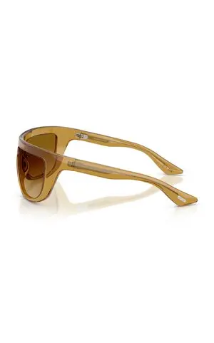 Khaite X Oliver Peoples 1974c Mask Sunglasses - Brown