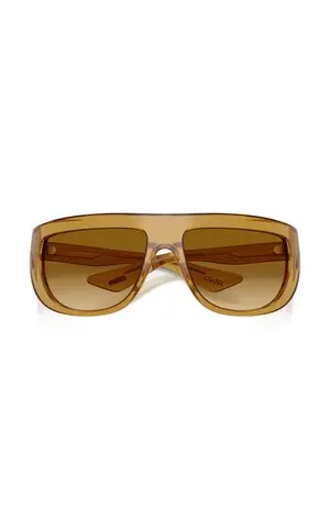 Khaite X Oliver Peoples 1974c Mask Sunglasses - Brown