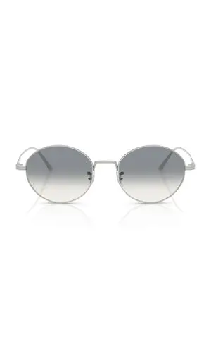 Khaite X Oliver Peoples 1994c Round-Frame Sunglasses Silver