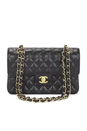 Chanel Caviar Small Classic Double Flap Bag - Black