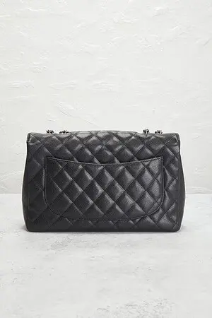 Chanel Caviar Jumbo Classic Double Flap Bag - Black