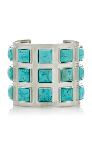 JULIETTA Sabine Rhodium-plated Magnesite Cuff