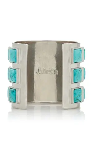 JULIETTA Sabine Rhodium-plated Magnesite Cuff