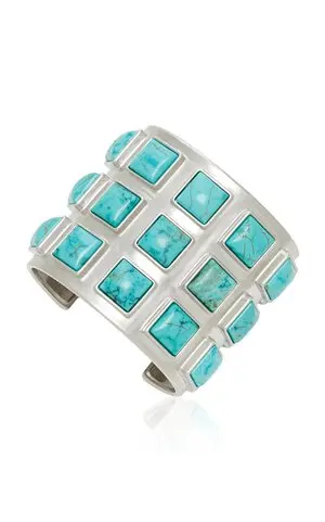 JULIETTA Sabine Rhodium-plated Magnesite Cuff