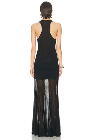 Brandon Maxwell Delphine Scoop Neck Racerback Gown