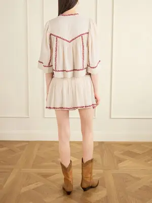 MARANT ETOILE Juline Embroidered Organic Cotton Shirt