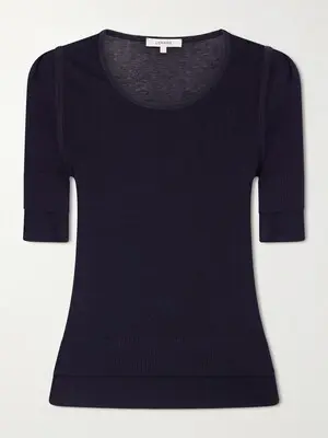 LEMAIRE Trompe L'oeil Knitted T-shirt - Blue