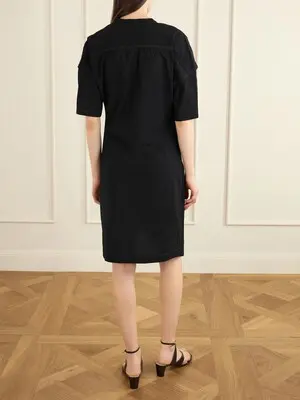 LEMAIRE Cotton-crepe Midi Dress - Black
