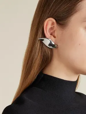 Khaite Leaf Clip-on Earrings - Silver