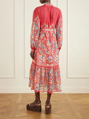 Etro Floral-print Chiffon Midi Dress