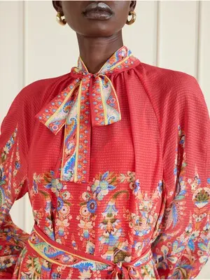 Etro Floral-print Chiffon Midi Dress