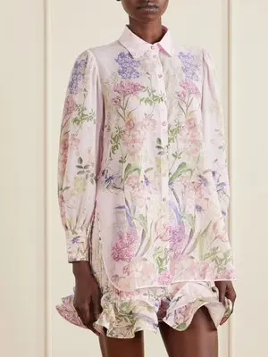 Charo Ruiz Ibiza Aster Floral-print Shirt - Pink