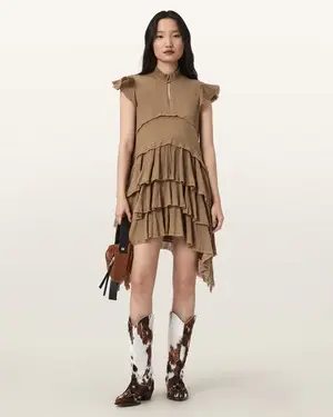 ALLSAINTS Cavalry Mini Dress - Brown