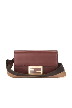Fendi Selleria Baguette Shoulder Bag - Brown