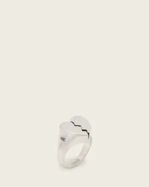 ALLSAINTS Sterling Broken Heart Ring - Silver