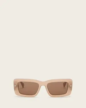 ALLSAINTS Cordie Rectangular Sunglasses - Pink