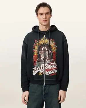 Allsaints Drawstring Sweatshirts Hoodies For Men