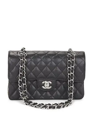 Chanel Caviar Small Classic Double Flap Bag - Black