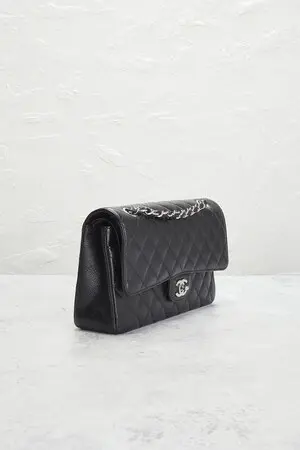 Chanel Caviar Medium Classic Double Flap Bag - Black