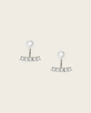 ALLSAINTS Nellie Pave Earrings - Silver