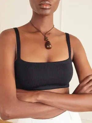 Calle Del Mar Stretch-knit Bralette - Black