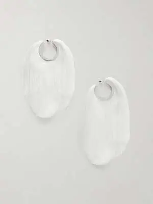 Alaïa Fringed Earrings Cream