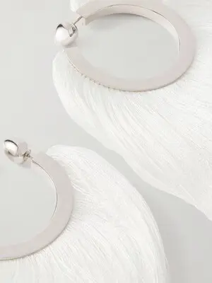 Alaïa Fringed Earrings - Neutrals