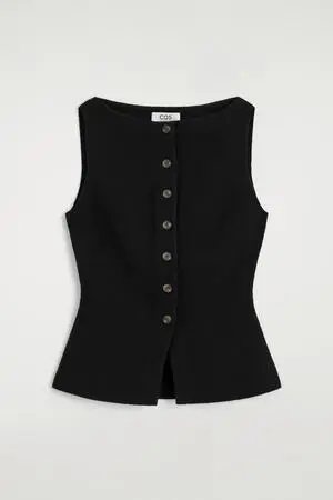 Cos Cotton-blend Crepe Vest
