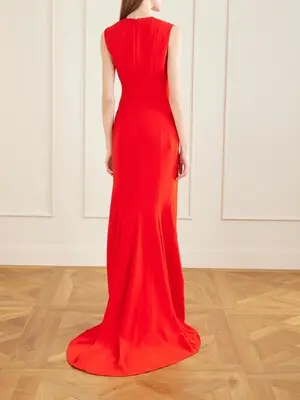Solace London Althea Crepe Gown - Red