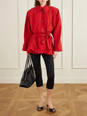 Magda Butrym Belted Crinkled-shell Jacket
